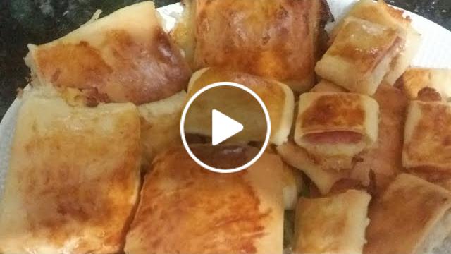 Salgado Assado Joelho Italiano Presunto e Queijo - Massa Super Fácil ...